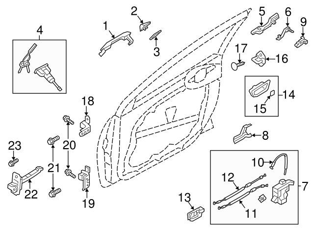 2013-2017 Hyundai Elantra GT Handle Bezel 82621-A5000-RY | OEM Parts Online