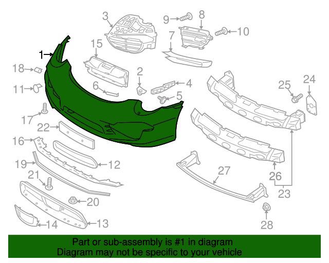 2012-2016 Porsche 911 Bumper Cover 991-505-010-54 | Sunset Porsche Parts