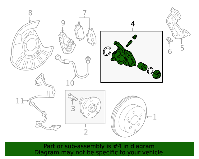 2019-2024 Toyota Caliper Assembly 47830-0R050 | OEM Parts Online