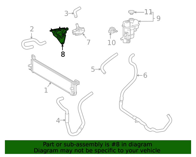 2021-2023 Toyota Sienna Drive Motor Inverter Cooler Water Pump Bracket ...