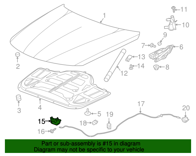 2019-2020 GM Hood Latch 13539022 | AutoNationParts.com
