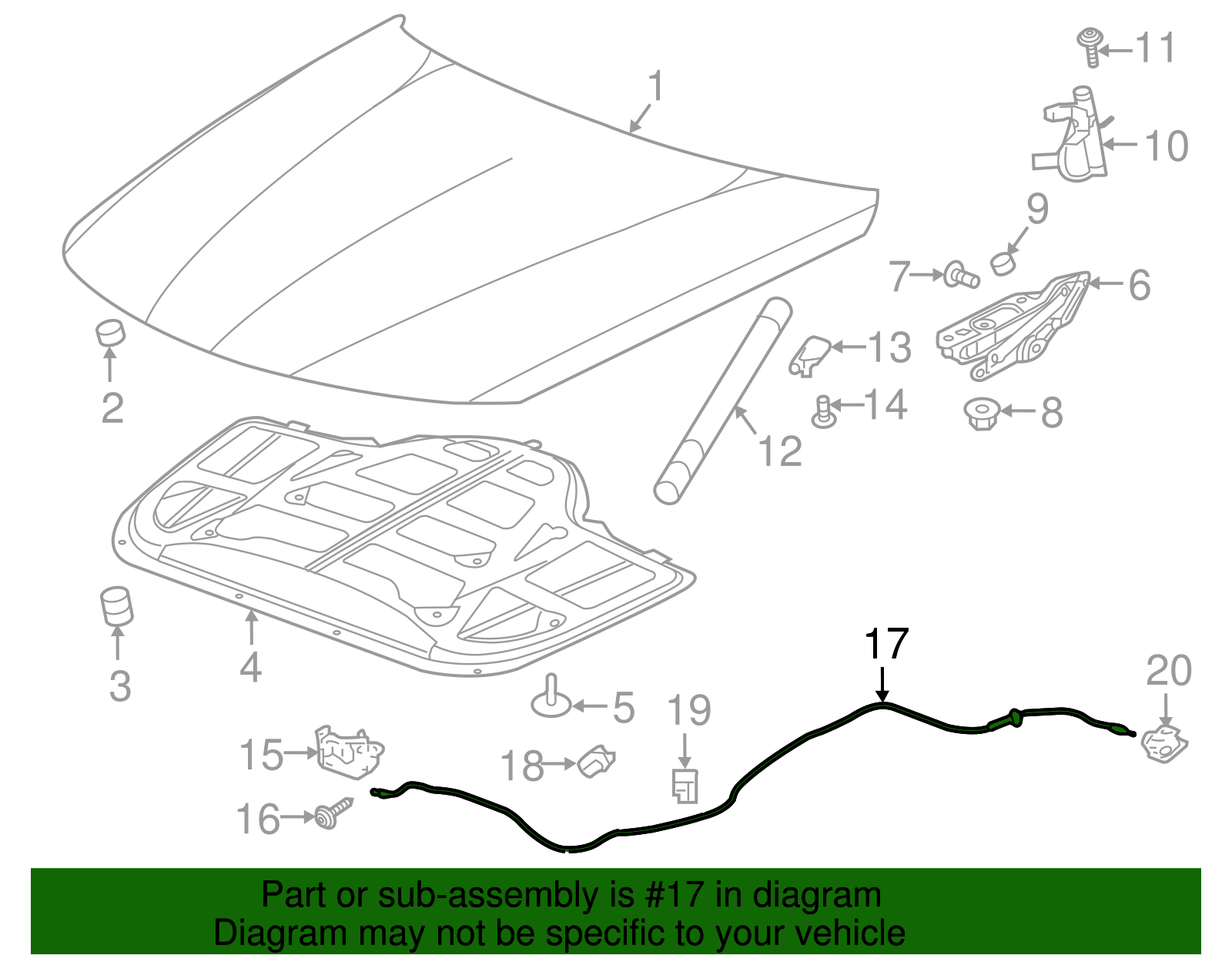 84649120 - F Cable 2016-2020 Cadillac CT6 | Big 3 Auto Parts