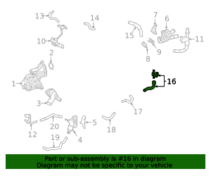 2020-2023 Toyota Highlander By-Pass Hose 16260-F0100 | OEM Parts Online