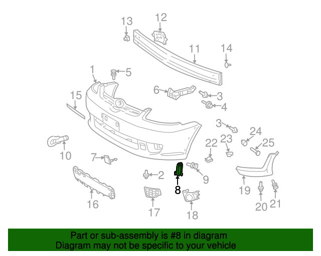 2004-2006 Toyota Tow Hook Bracket 51962-52030 | Toyota Parts Center