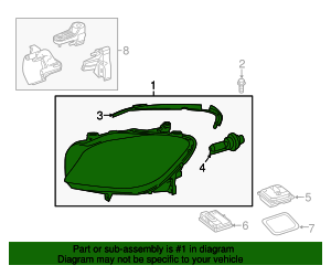2013-2016 Mercedes-Benz Headlight Assembly 166-820-58-61 ...