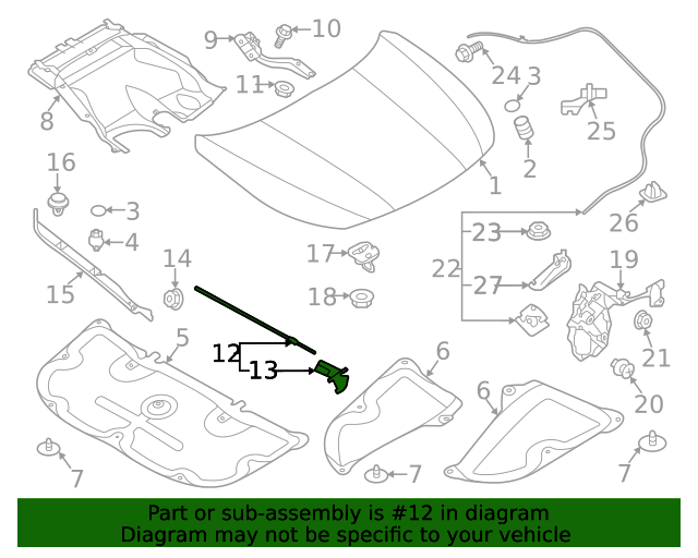 57251AN00A - Stay Rod - 2020 Subaru | World OEM Parts Subaru