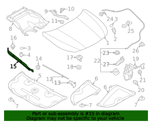 2020 Subaru Fender Ledge Cover 57256AN01A | TascaParts.com