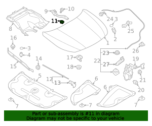 023808000 - Suspension Cross-Member Lock Nut 1998-2025 Subaru | Subaru ...