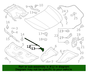 2020-2025 Subaru Stay Rod 57251AN00A | Subaru Parts Guys