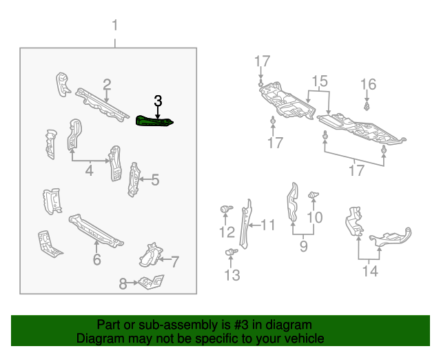 53214-33010 - Upper Support 2002-2006 Toyota Camry | Longo Toyota Parts