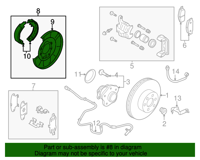 2014-2024 Nissan Brake Assembly 44000-3JA0D | My Nissan Part