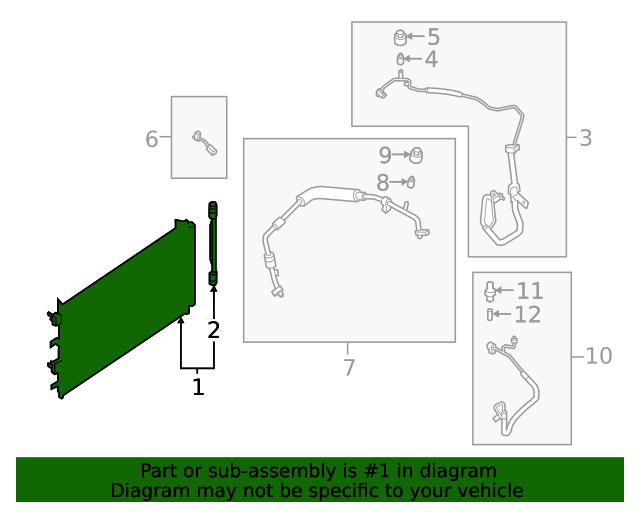 2021 Ford Bronco Sport Condenser LX6Z-19712-M | Ford Parts Direct