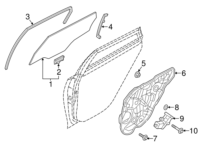 83481-D5000 - Window Regulator 2016-2020 Kia Optima | Kia.Parts Store