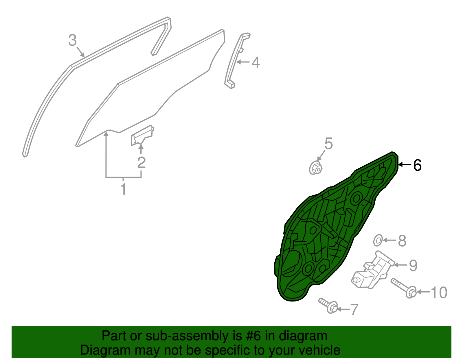 2016-2020 Kia Optima Window Regulator 83471 D5000 | Kia Automotive Parts