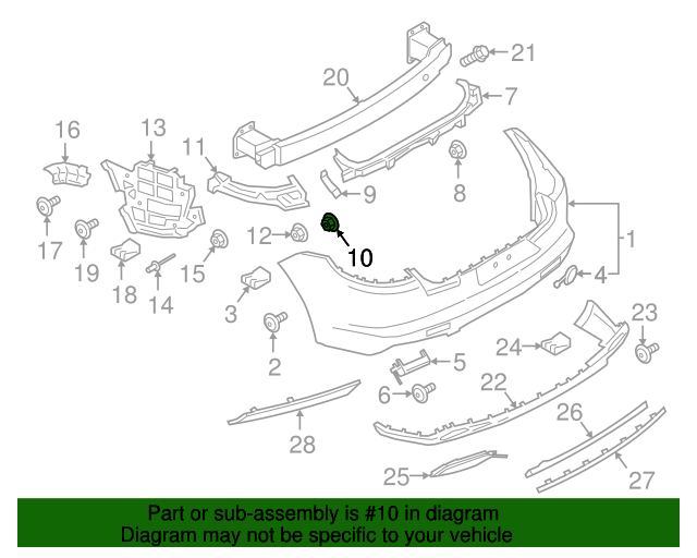 2005-2024 Porsche Ft Fender Liner U-Nut N-912-425-01 | OEM Vehicle Parts