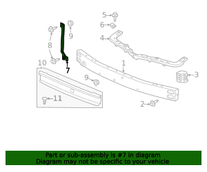 2018-2024 Chevrolet Equinox Front Bumper Fascia Support Brace 84273816 ...