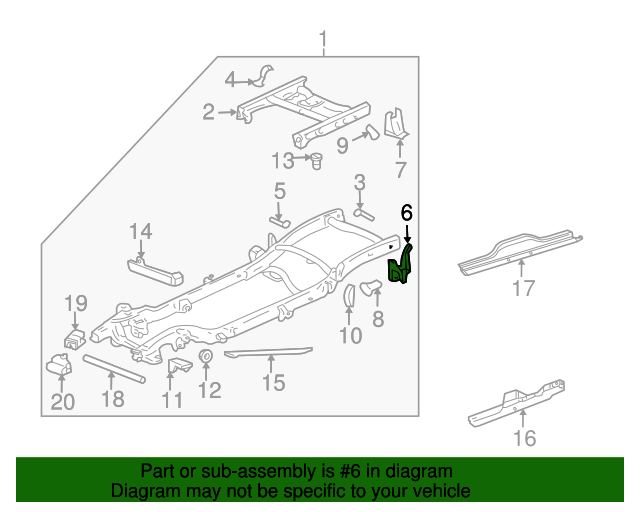 12474018 - Rear Driver Side Spring Front Hanger - 1999-2007 GM | World ...