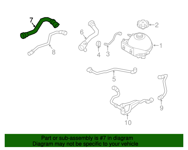 17-12-7-596-838 - Lower Hose 2012-2018 BMW | BMW OEM Parts