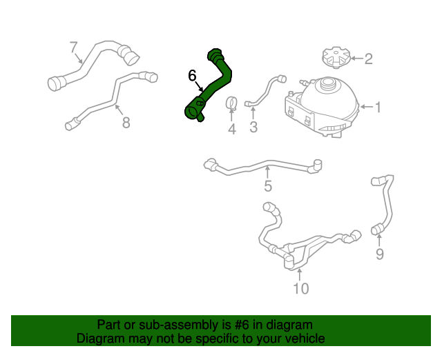 2012-2018 BMW Upper Hose 17-12-7-596-837 | BMWPartsDirect.com