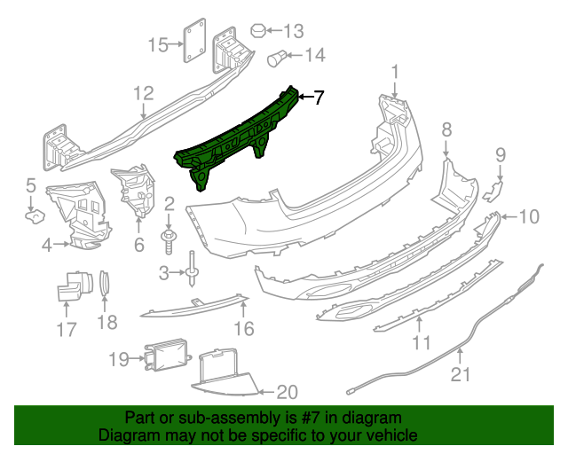 51127349374 - 2015-2019 BMW X6 Center Support (51-12-7-349-374) | BMW ...