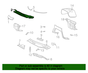 2020-2025 GM (Replaces 84947810) Driver Side Air Inlet Grille Panel ...