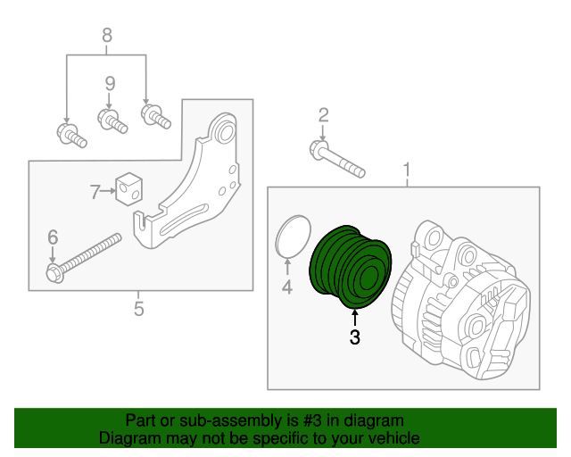 37320-2B100 - Alternator Pulley 2016-2024 Kia | Kia.Parts Store