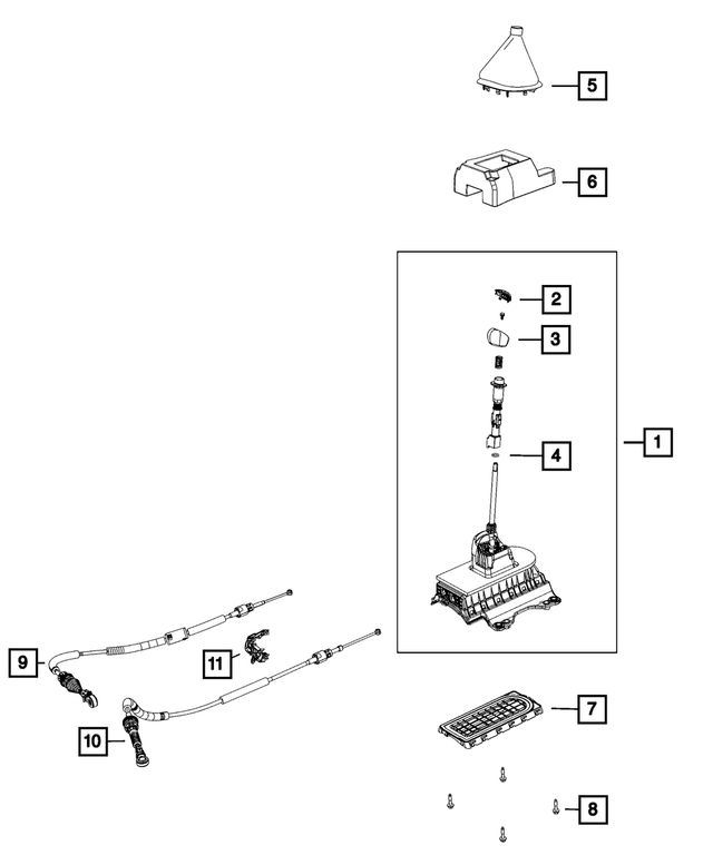 MOPAR GENUINE SHIFTER KNOB KNOB - 68363432AA - 68363432AA | Mopar ...