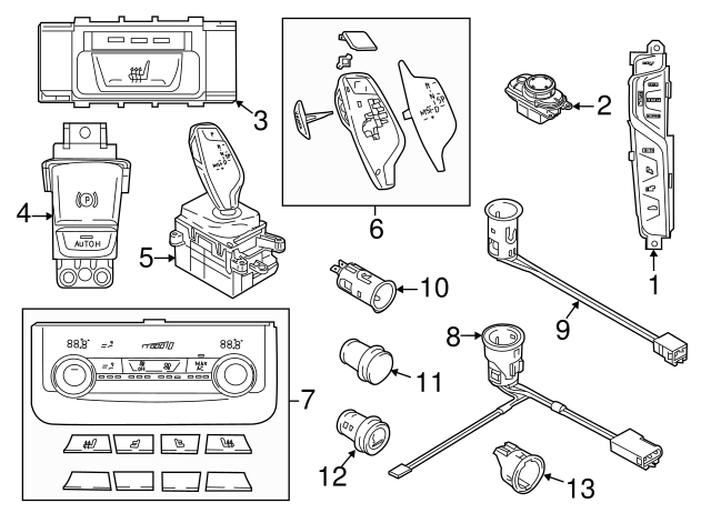 2018-2023 BMW Gear Shift Assembly 61319458751 | OEM Parts Online