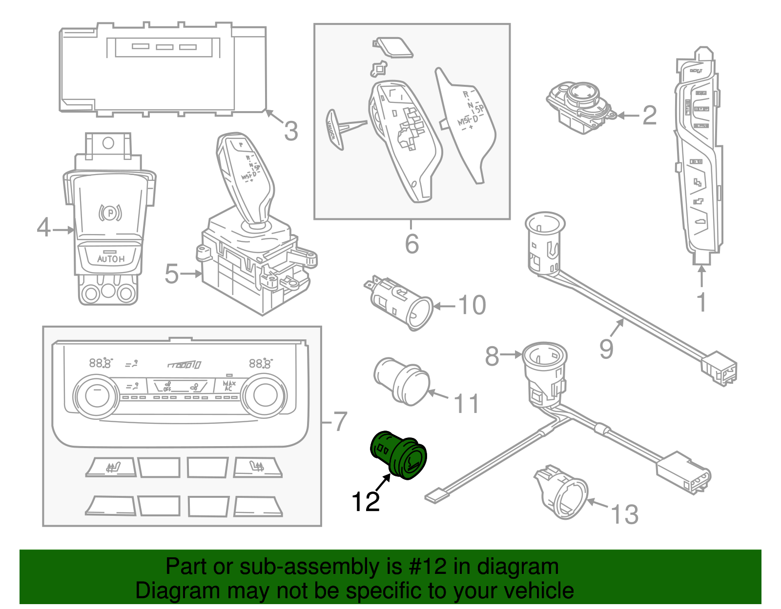 61349308246 - 1996-2025 BMW Lighter (61-34-9-308-246) | BMW of South ...