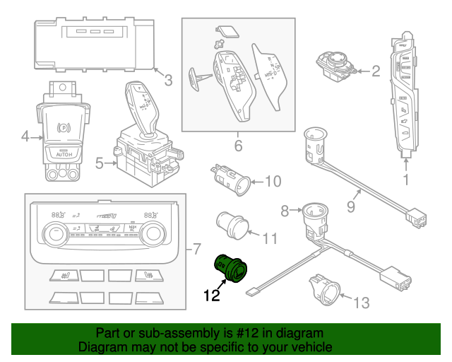 61349308246 - 1996-2023 BMW Cigarette Lighter Element (61-34-9-308-246 ...