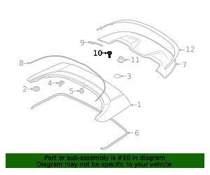 Genuine BMW 07-14-6-973-628 | Convertible Top Stowage Compartment Lid ...
