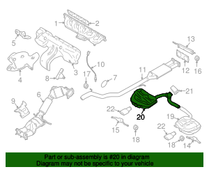 2008-2015 Volvo Rear Muffler 31336835 | TascaParts.com