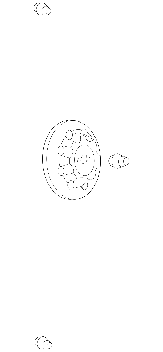 2007 GM Sparkle Silver Center Cap with Bowtie Logo 15712384 ...