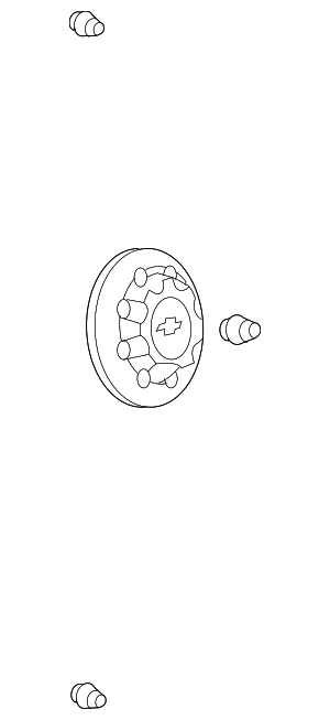 2007 GM Sparkle Silver Center Cap with Bowtie Logo 15712384 ...