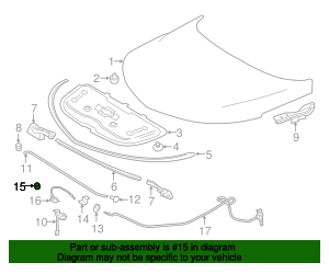 2011-2019 GM Hood Prop Rod Pivot 13238221 | GMPartsDirect.com