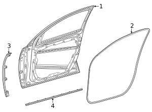 2020-2023 Mercedes-Benz Lower Weather-Strip 167-698-10-00 ...