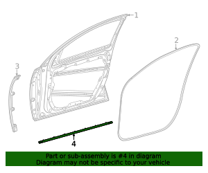 2020-2023 Mercedes-Benz Lower Weather-Strip 167-698-10-00 ...