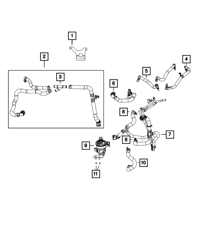 68438717AA - Coolant Hose - 2022-2024 Chrysler | Mopar Auto Parts Direct