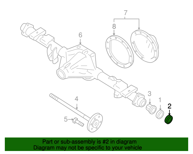 1997-2020 GM Front Axle Output Shaft Seal 22761722 | NewGMParts.com