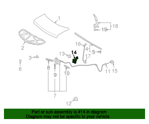 53455-52050 - Hood Release Cable Clip 2004-2006 Scion xB | Ourisman ...