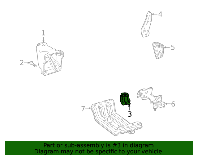 213-240-70-00 - Engine Mount 2021-2023 Mercedes-Benz E 450 ...