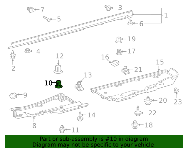 2016-2024 Toyota Under Cover Clip 90467-17027-C0 | Toyota Parts Center