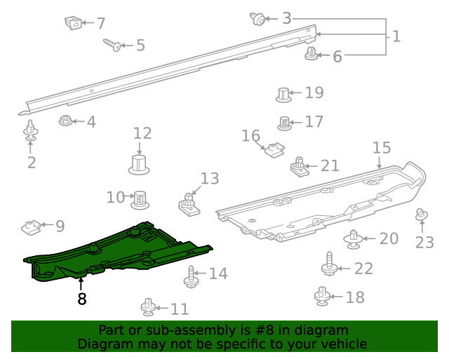 Toyota Under Cover Part# 581650e081 | Toyota Of Colorado Springs Parts