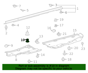 90467-17027-C0 - Under Cover Clip - 2016-2024 Toyota | OEM Genuine ...