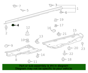 76924-52040 - Rocker Molding Retainer - 2007-2024 Toyota ...