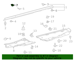 90189-A0007 - Rocker Molding Grommet 2015-2024 Toyota | Ed Martin ...