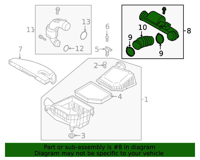 2019-2022 Volvo XC40 Engine Air Intake Hose 32224384 | AutoNationParts.com