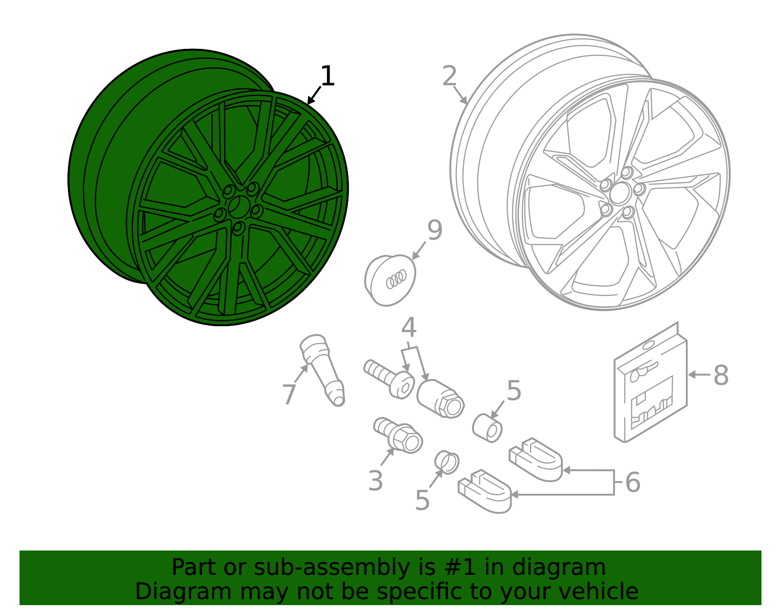 2019-2024 Audi Wheel, Alloy 4M0-601-025-DP | Retail Performance Auto Parts