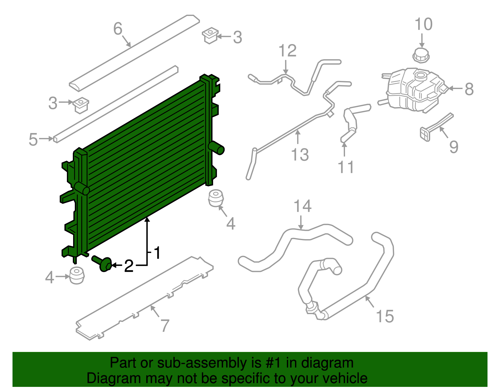 2017-2020 Lincoln Continental Motorcraft™ Radiator RAD-163 | OEM Parts ...