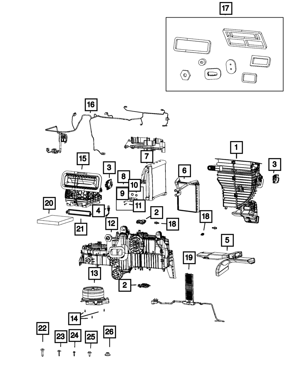 2019-2025 Ram Heater Core 68395988AB | Canada Mopar® Estores